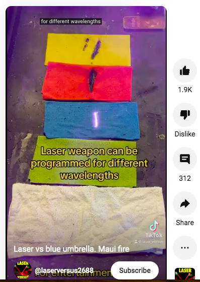 Fact Check: Demo Video And Blue Objects Do NOT Prove A Laser Caused Hawaii's Maui Fires | Lead ...